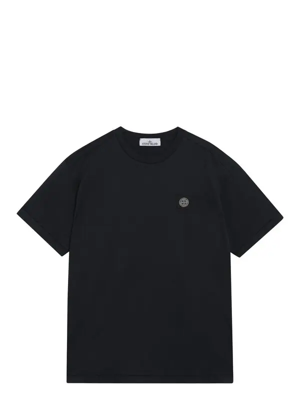Stone Island Navy Cotton T-shirt With Slim Fit - Blue