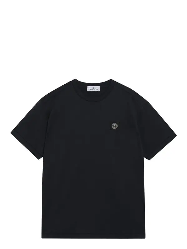Stone Island Navy Cotton T-shirt With Slim Fit - Blue