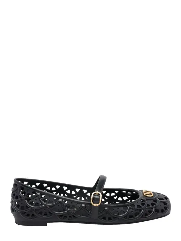 Valentino Garavani Rubber Flats - Black