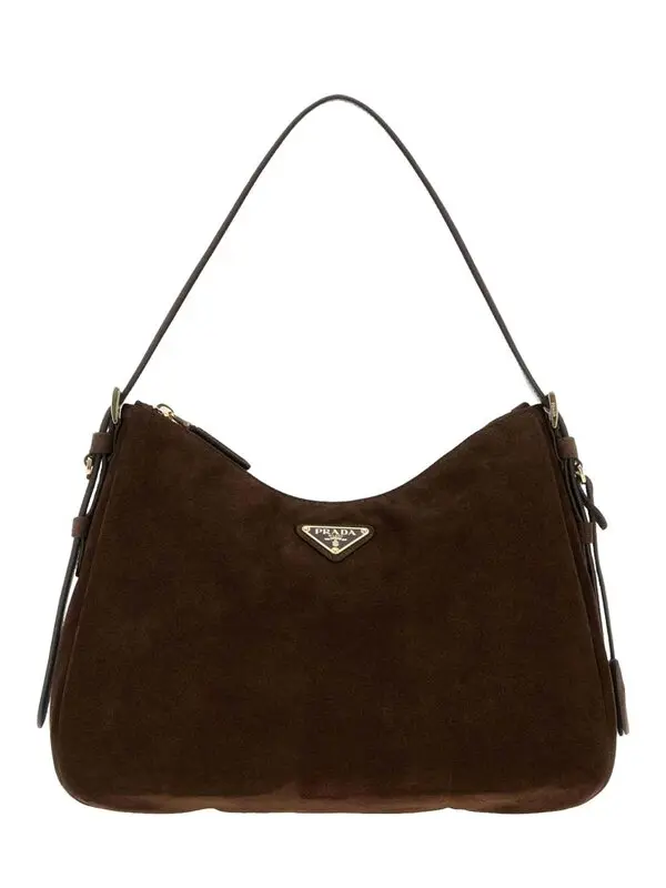 Prada Vitello Shoulder Bag - Brown