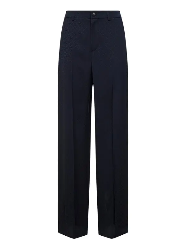 Gucci Viscose And Silk Jacquard Trousers - Multicolor