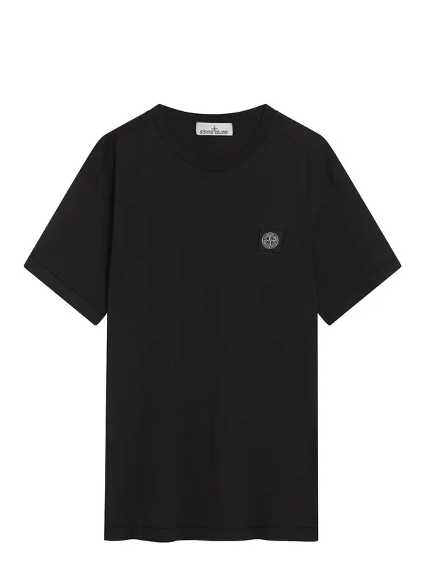 Stone Island Slim-fit Cotton T-shirt - Black