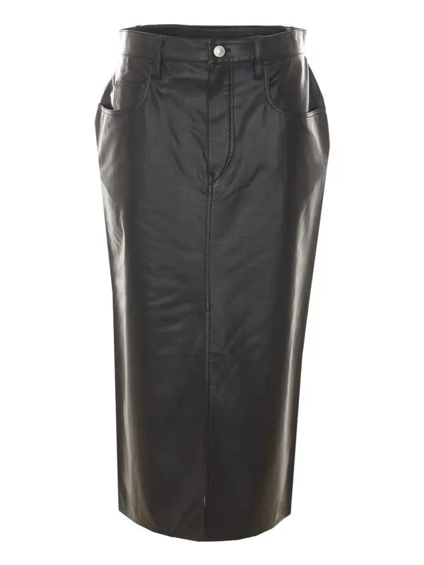 Isabel Marant Étoile Nilauria Leather Effect Skirt - Black