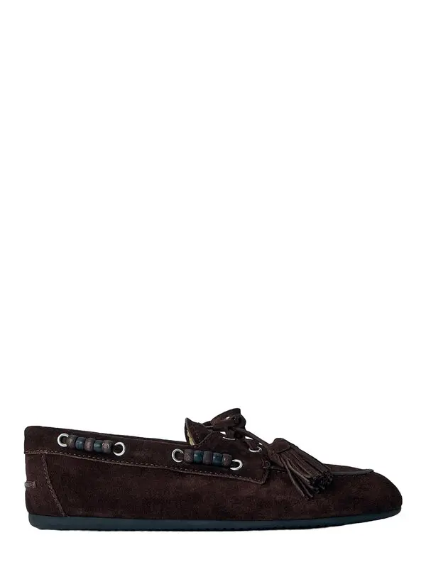 Miu Miu Suede Tassel Loafers - Multicolor