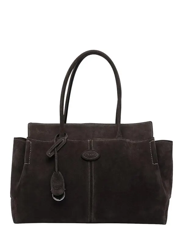 TOD'S Suede Shopping Bag - Brown