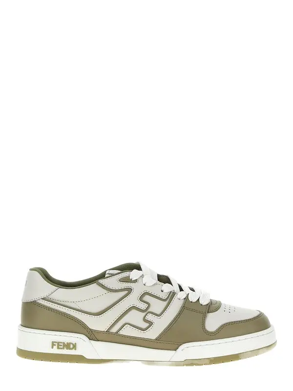 Fendi Leather Match Sneakers - Green