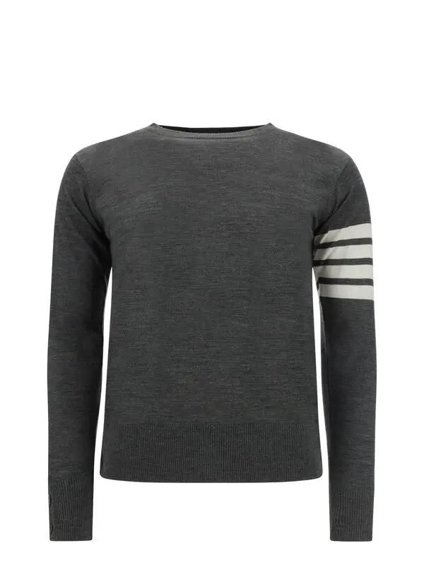 Thom Browne Virgin Wool Sweater - Gray