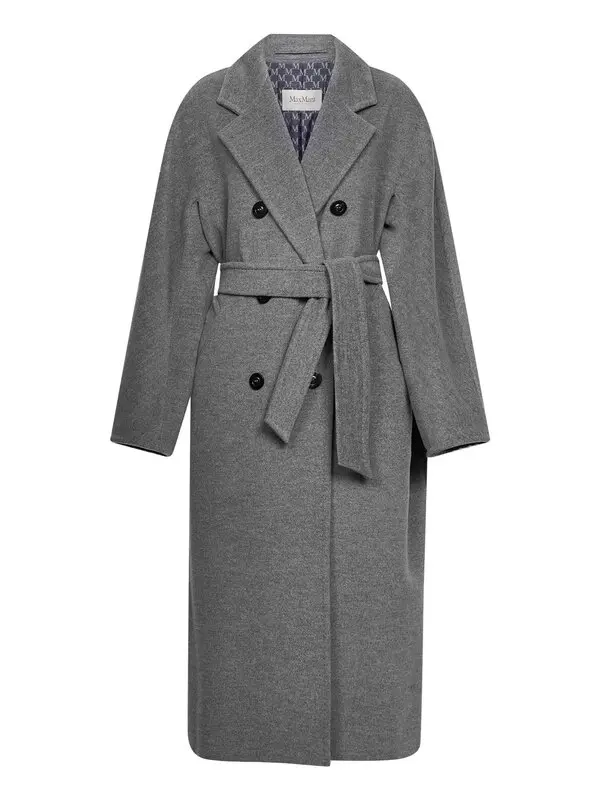 Max Mara Grey Madame 101801 Icon Coat Belted Coat - Multicolor