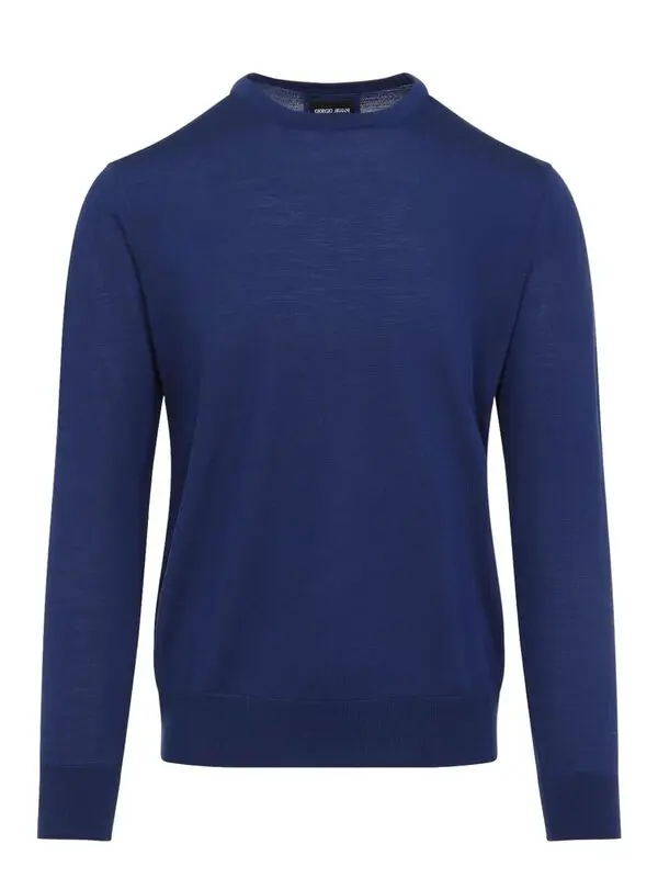 Giorgio Armani Virgin Wool Sweater - Blue
