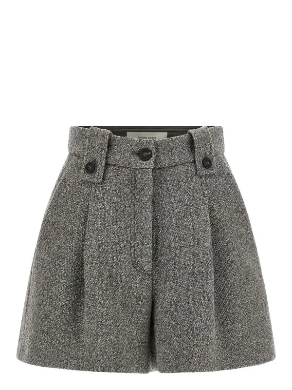 GOLDEN GOOSE Ryanna Virgin Wool Shorts - Gray