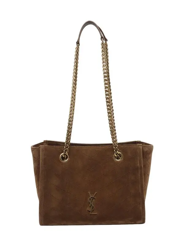 Saint Laurent Niki Suede Shoulder Bag - Brown