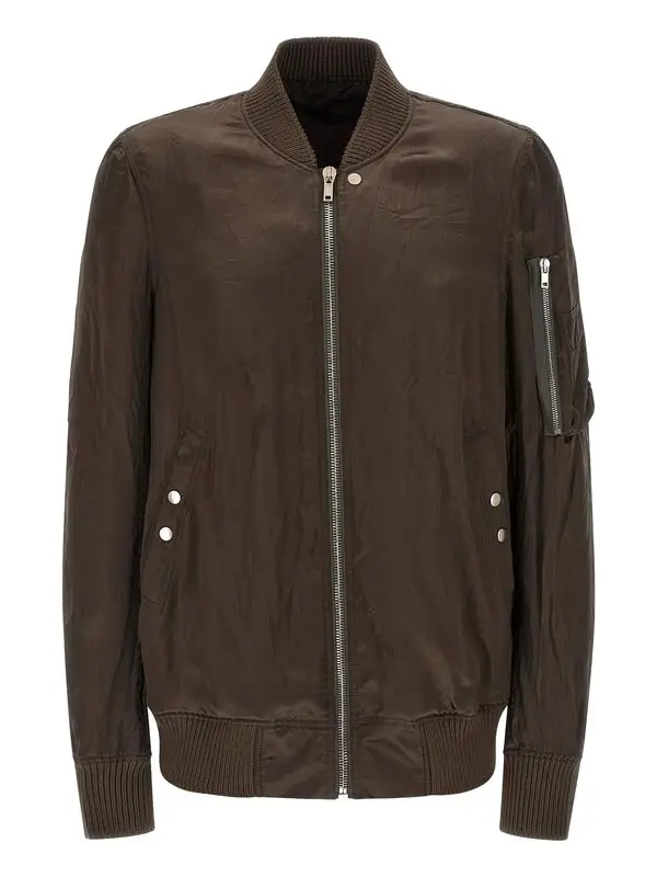 Rick Owens Classic Flight' Bomber Jacket - Brown