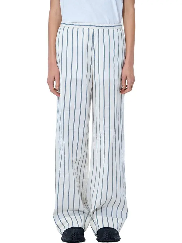 Moncler Striped Wide-leg Trousers - White