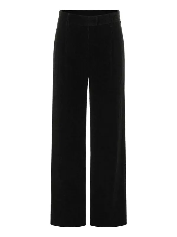 Brunello Cucinelli Velvet Straight-leg Pants - Black