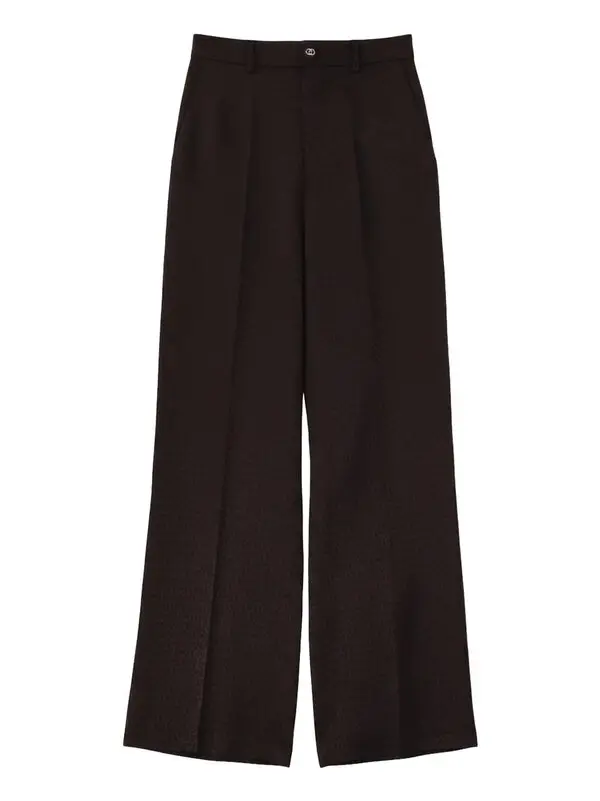 Gucci Silk Jacquard Pants - Brown