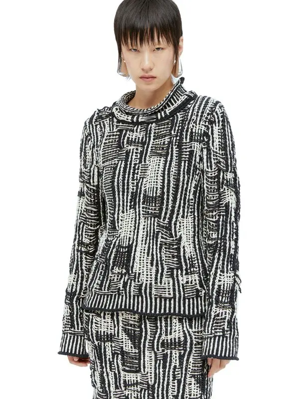 Bottega Veneta Intrecciato Cotton Sweater - Blue