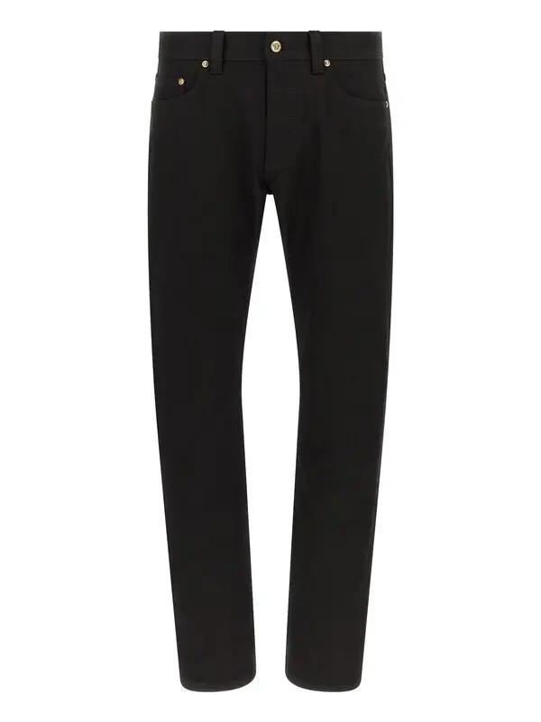 Versace Medusa Embroidery Jeans - Black