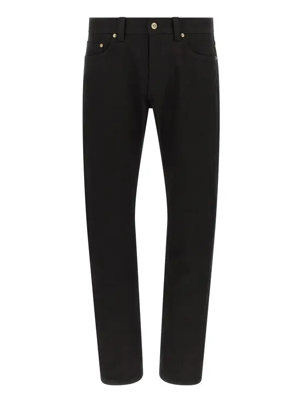 Versace Medusa Embroidery Jeans - Black