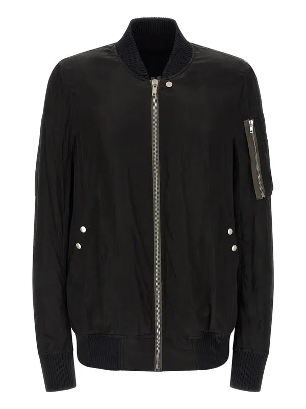Rick Owens Classic Flight Bomber Jacket - Black