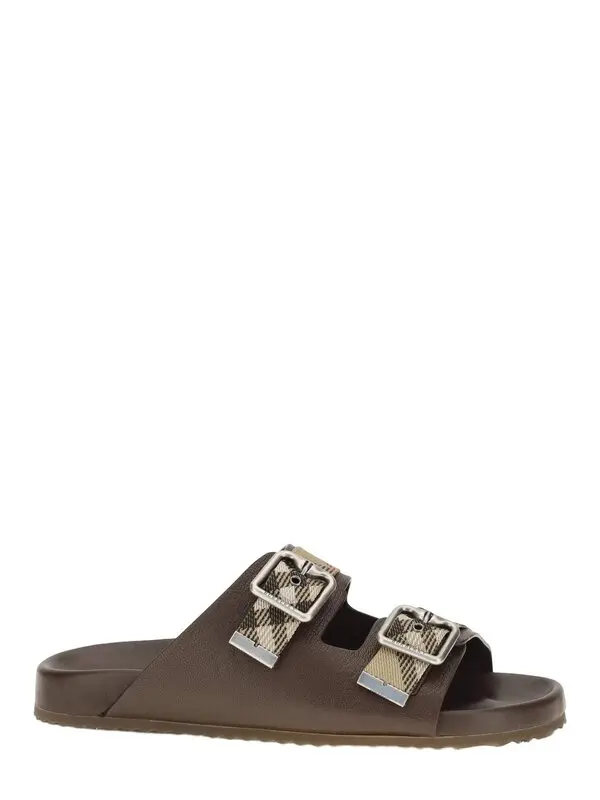 Burberry Leather Urchin Sandals - Brown