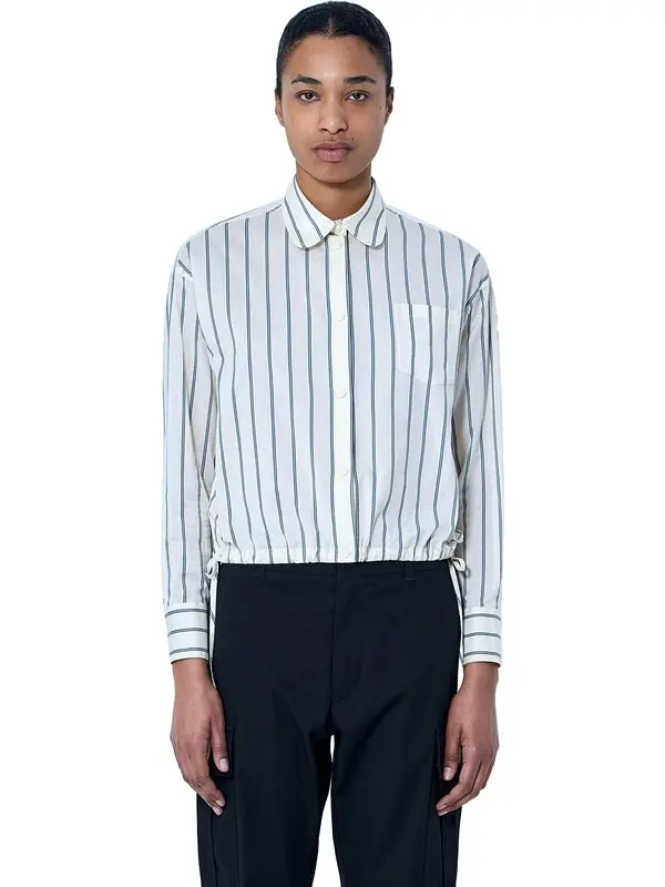 Moncler Striped Cotton Shirt - White