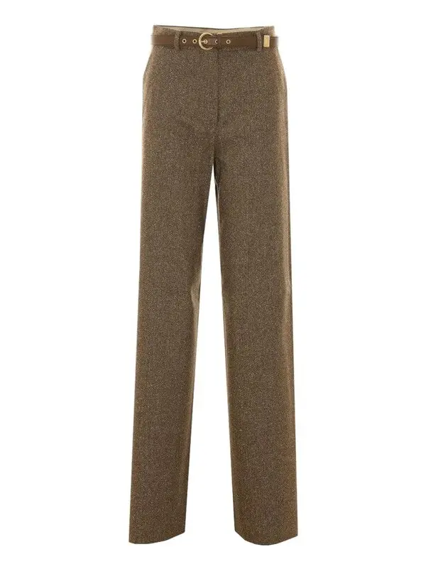 Max Mara Boucle Wide Trousers - Brown