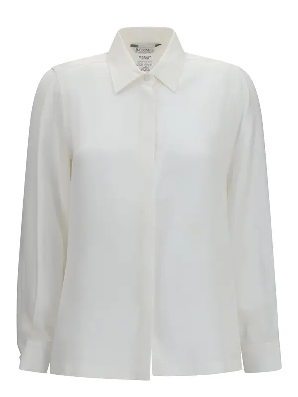 Max Mara Geranio Crepe De Chine Shirt - White