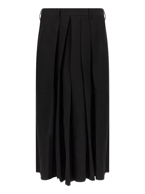 Yohji Yamamoto Wool Hakama Trousers - Black