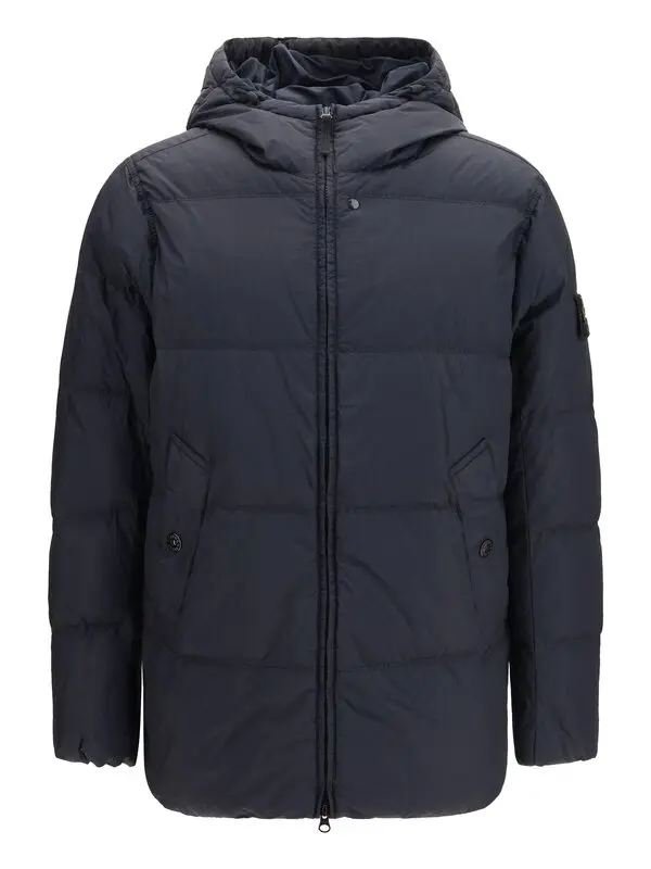 Stone Island Crinkle Reps Ny Down Jacket - Blue