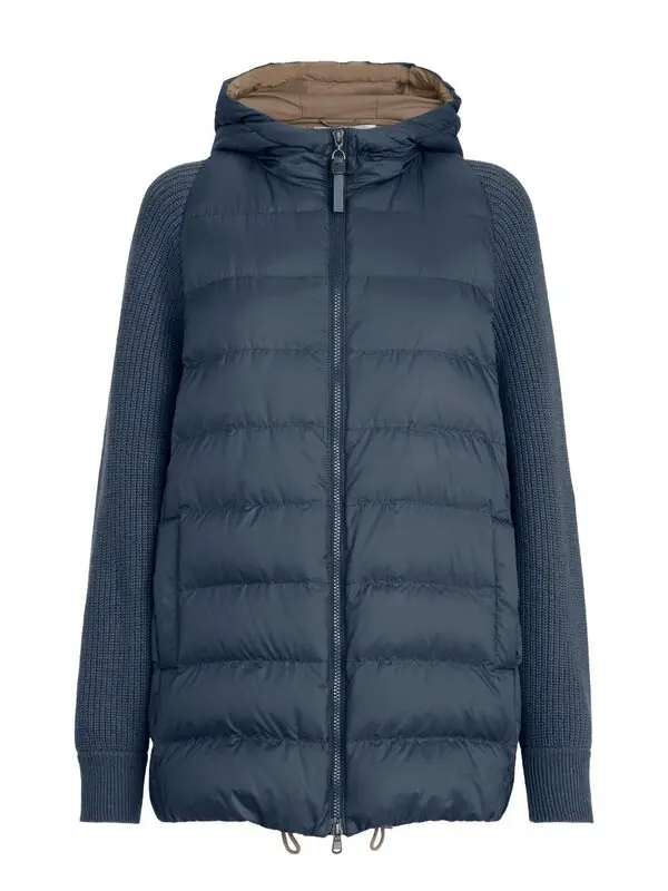Brunello Cucinelli Nylon Midi Down Jacket - Multicolor