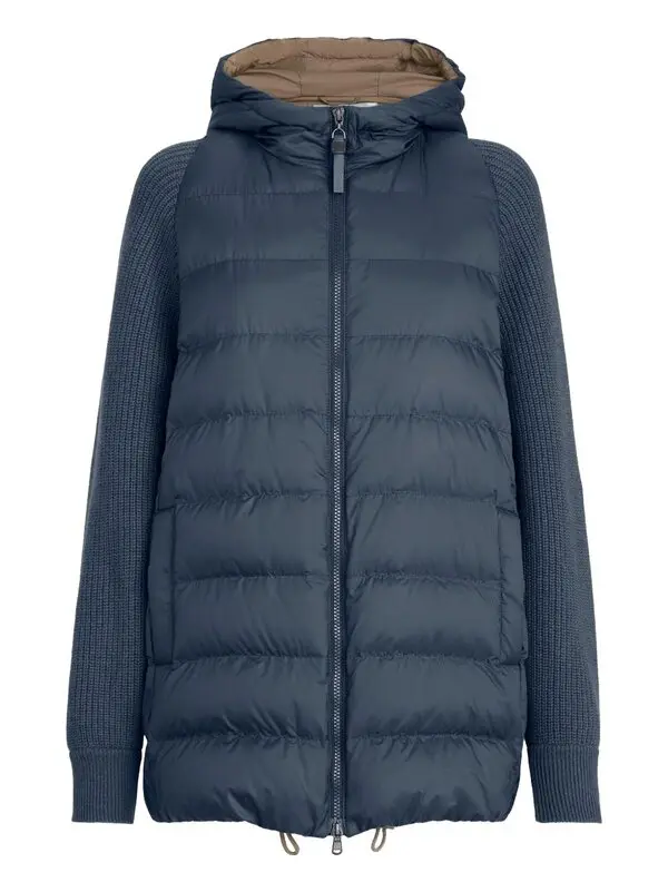 Brunello Cucinelli Nylon Midi Down Jacket - Multicolor