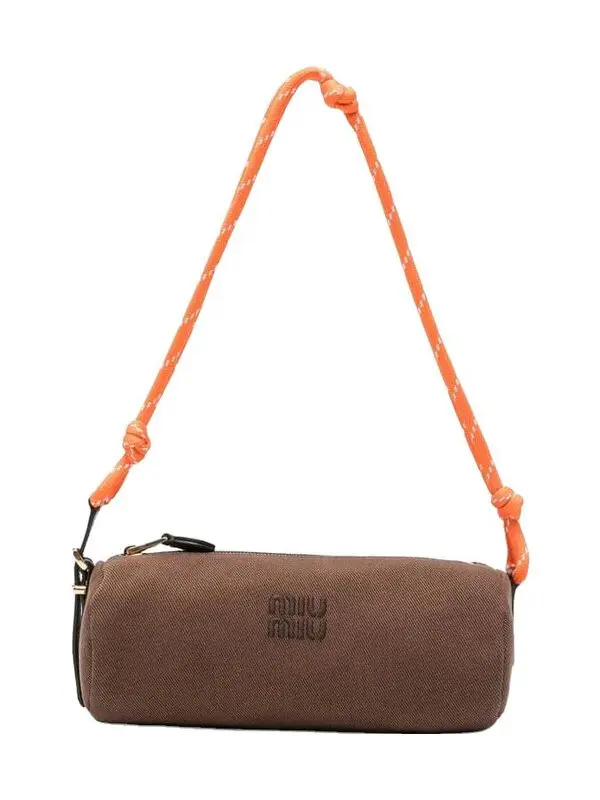 Miu Miu Gabardine Shoulder Bag - Brown