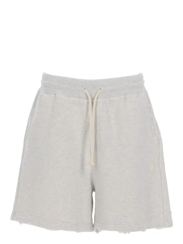 GOLDEN GOOSE Cotton Wide Leg Shorts - Gray