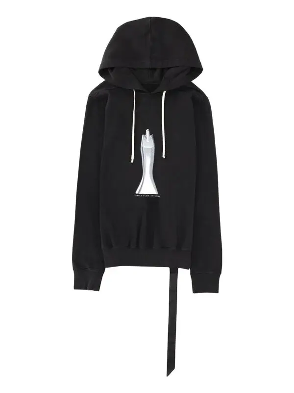 Rick Owens Felpa Con Cappuccio Oversize - Black
