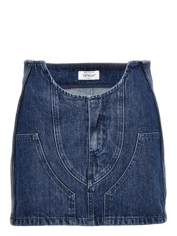 Off-White Motorcycle Miniskirt - Blue