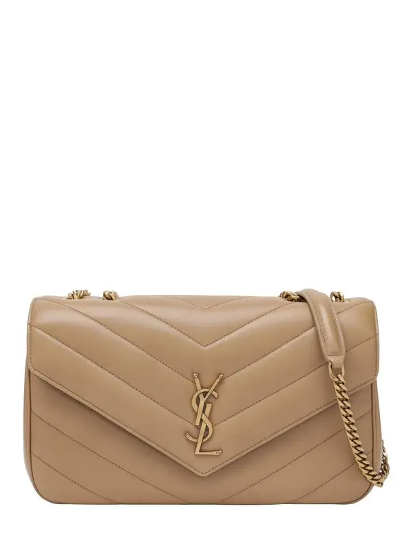 Saint Laurent Loulou Leather Bag - Cream