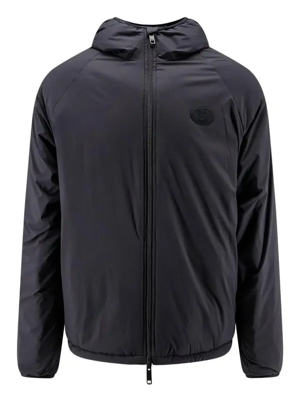 Burberry Dunwich Nylon Jacket With Ekd Patch - Black