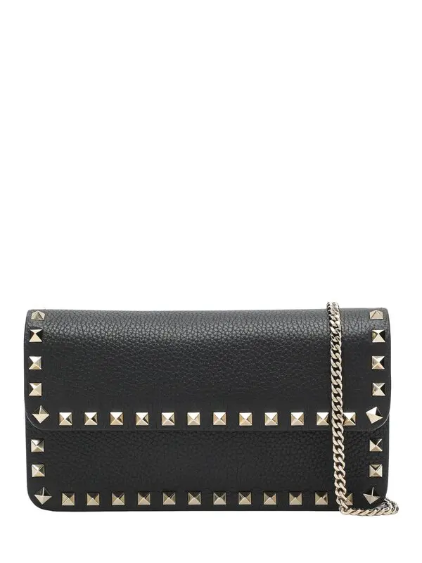 Valentino Garavani Pouch With Rockstud Chain - Black