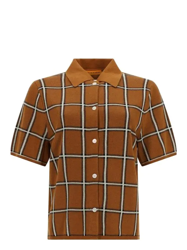 Guest In Residence Picnic Plaid Shirt - Brown