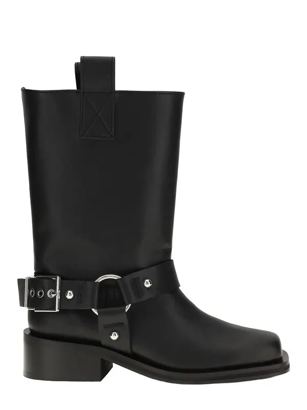 GANNI Biker Boots - Black