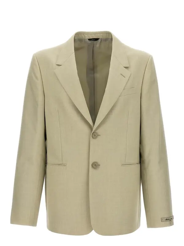 Fendi Single-breasted Wool Blazer - Cream