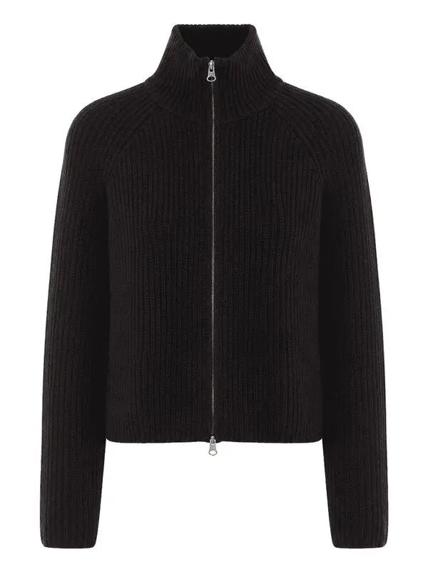 LISA YANG Sadie Zip Cardigan - Brown