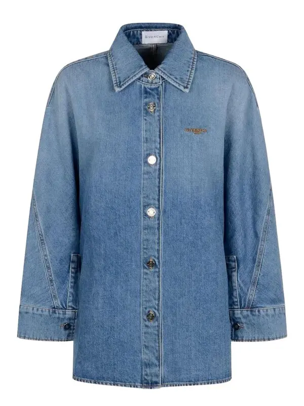Givenchy Cocoon Denim Shirt - Blue