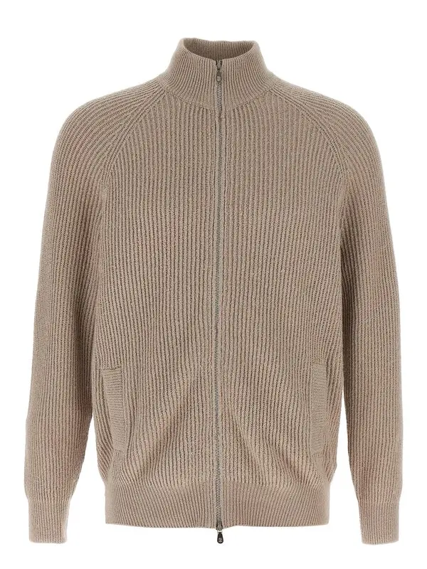 Brunello Cucinelli Zip Cardigan - Cream