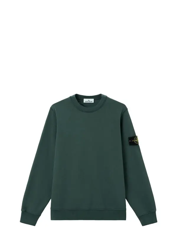Stone Island Cotton Sweatshirt With Side Logo Patch - Multicolor