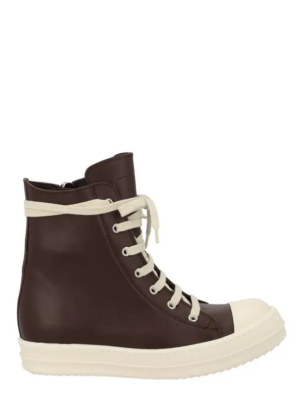 Rick Owens Leather Sneaker - Brown