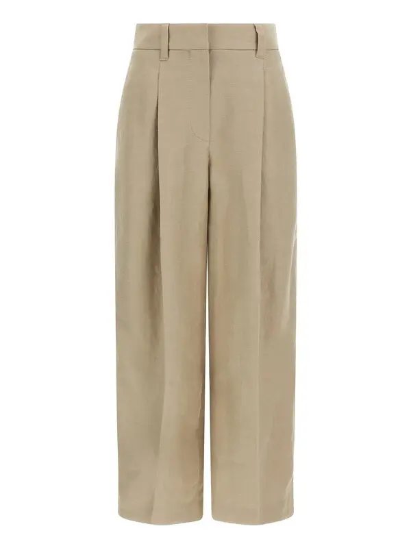 Brunello Cucinelli Linen Trousers - Cream