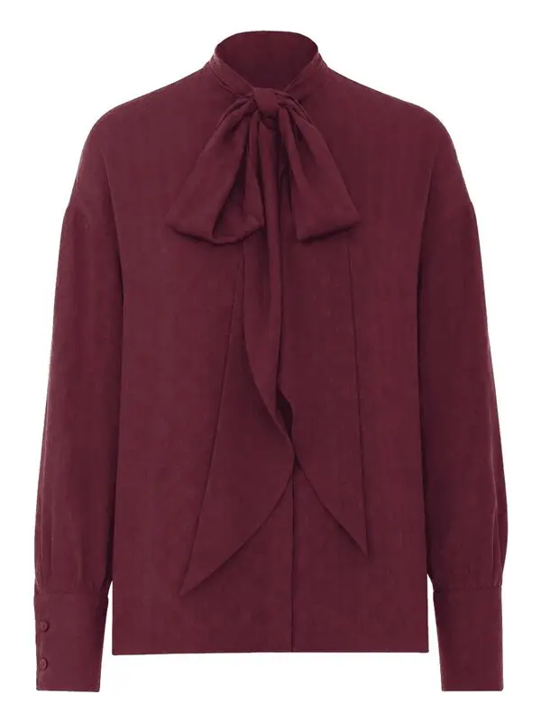 Etro Paisley Jacquard Silk Mix Shirt - Red