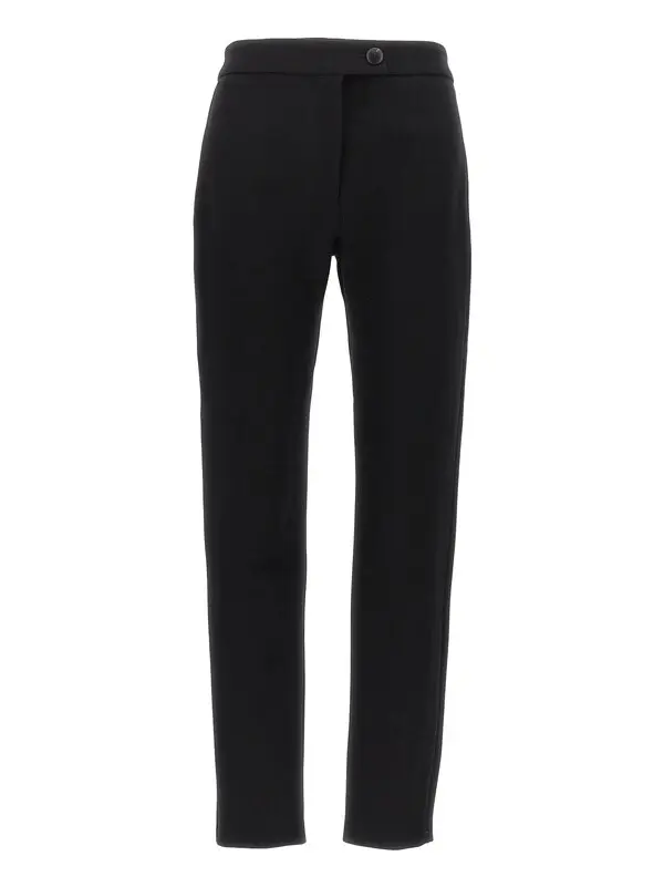 FERRAGAMO Stretch Wool Skinny Pants - Black