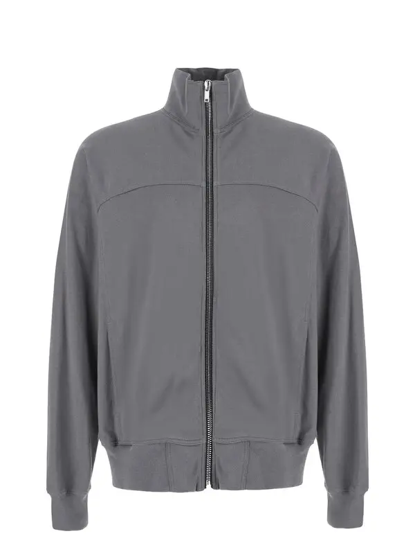 Rick Owens Zipfront Jogger With Zip Closure And Logo Gray - Multicolor